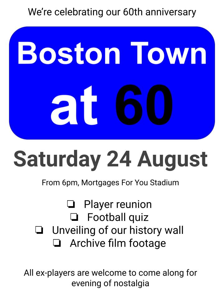 60th anniversary event – Boston Town FC