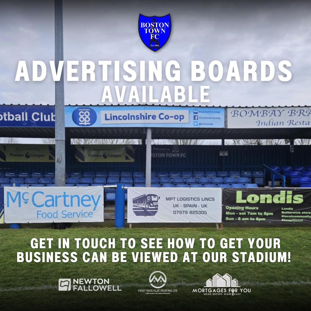 Calling all advertisers – Boston Town FC