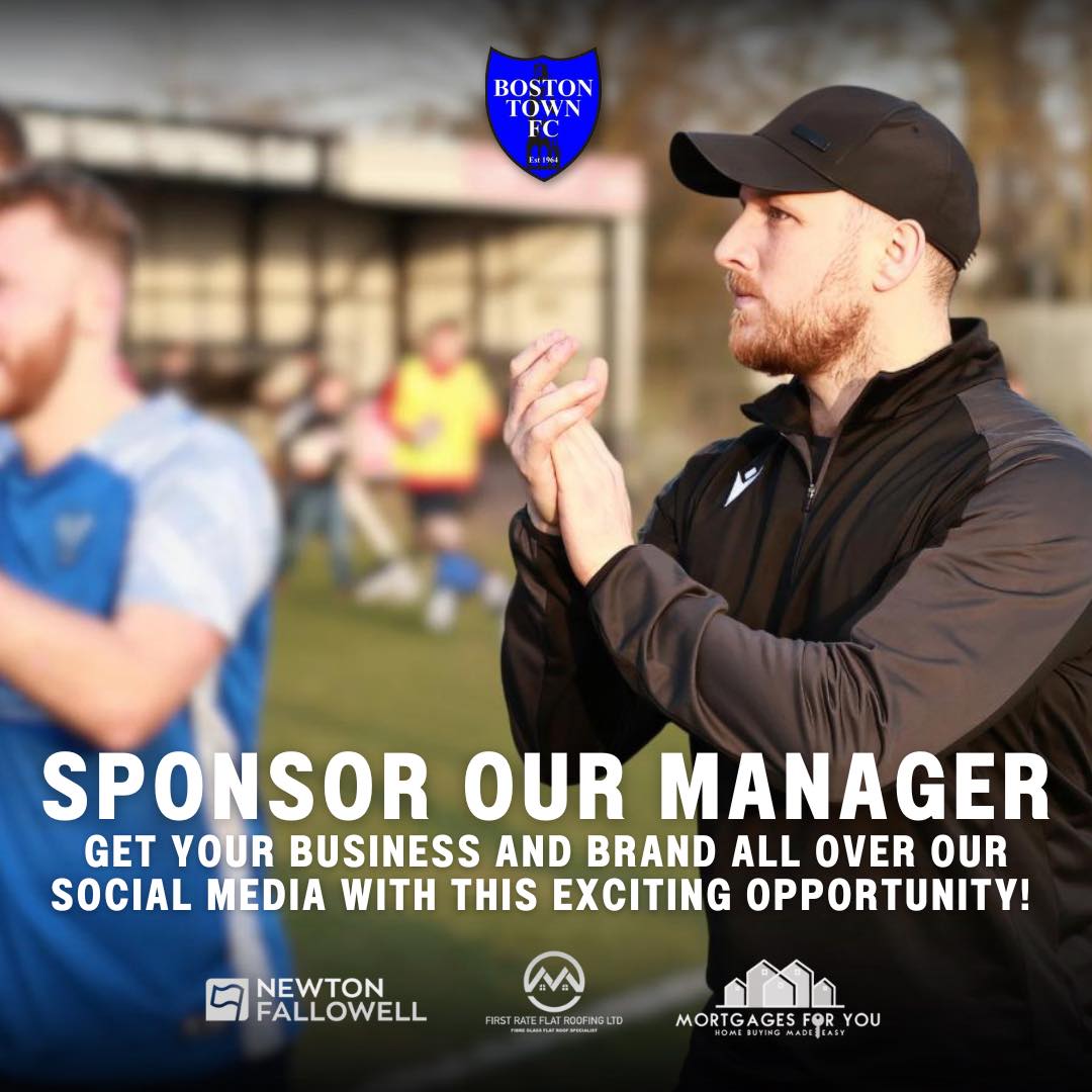Manager sponsorship available – Boston Town FC